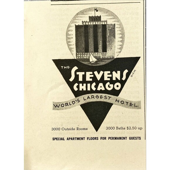 The Stevens Hotel | Art | The Stevens Chicago Worlds Largest Hotel ...